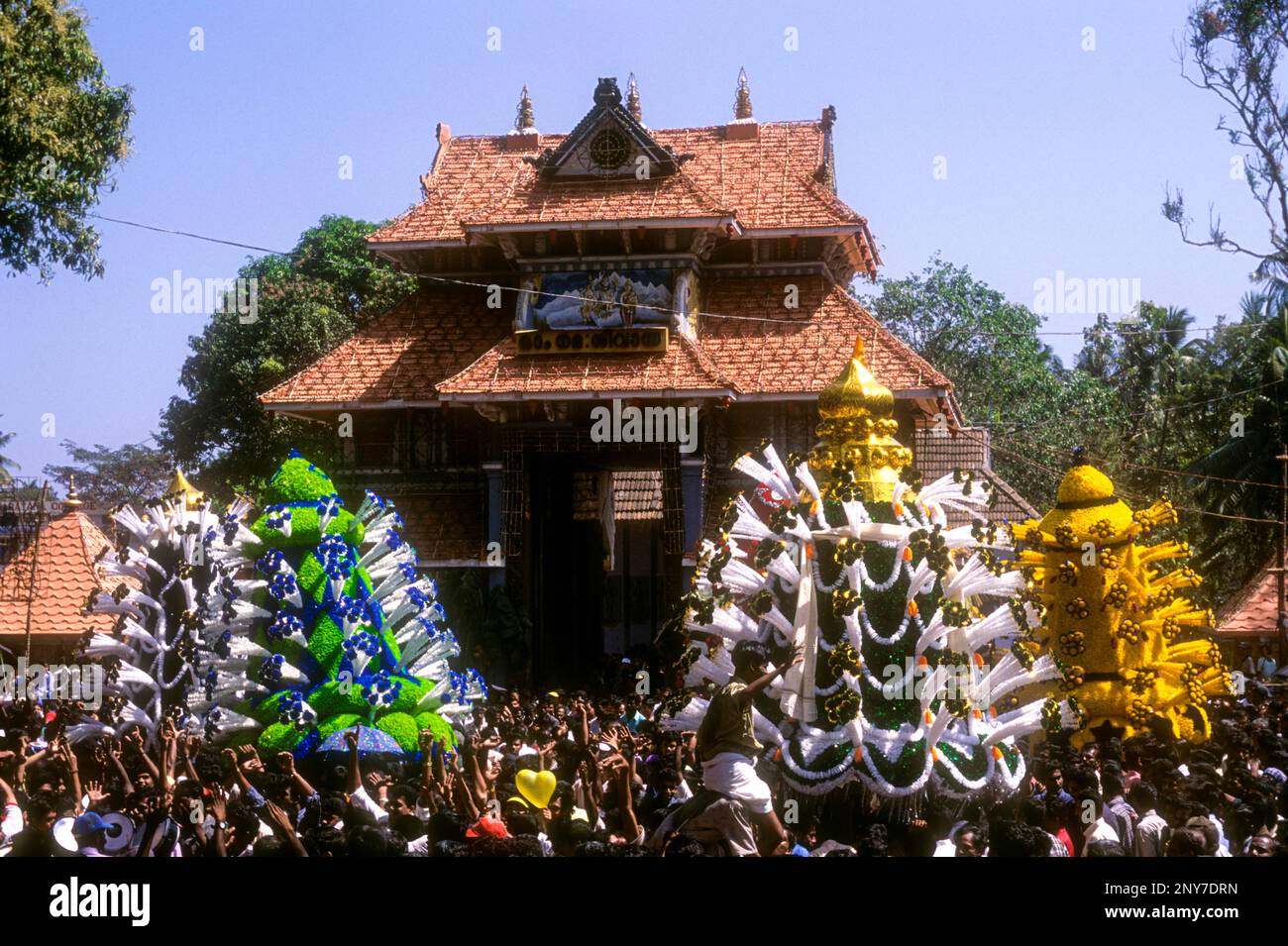 Kavadi Dancers in Thaipooyam Mahotsavam at Koorkancherry in Thrissur or ...