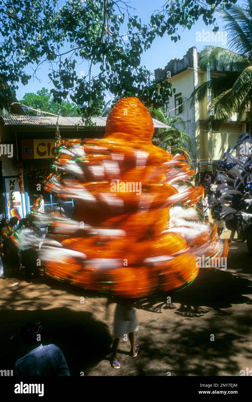 Kavadi dancer in Thypooya festival at Koorkenchery near Thrissur ...