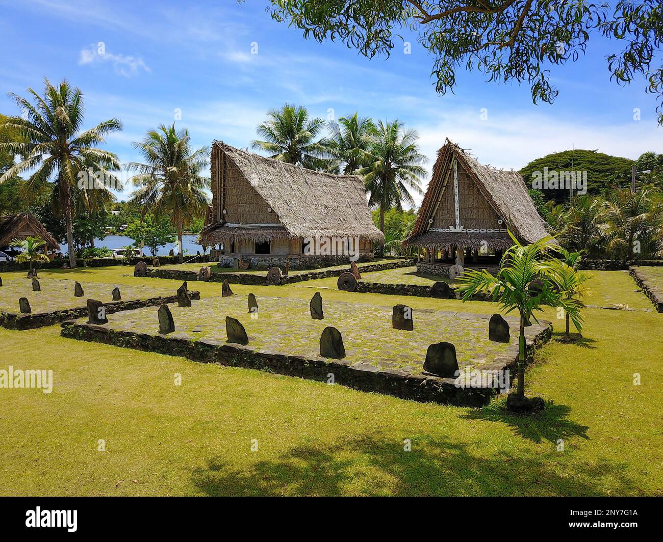 Yap Island, Museum Village, Traditional Huts, Colonia, Yap, Caroline ...