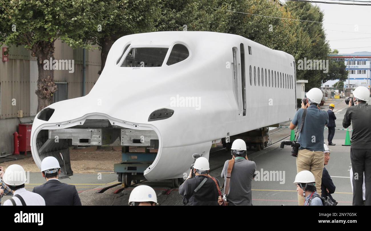 A test car of latest model of Tokaido Shinkansen , N700S, is unveiled ...