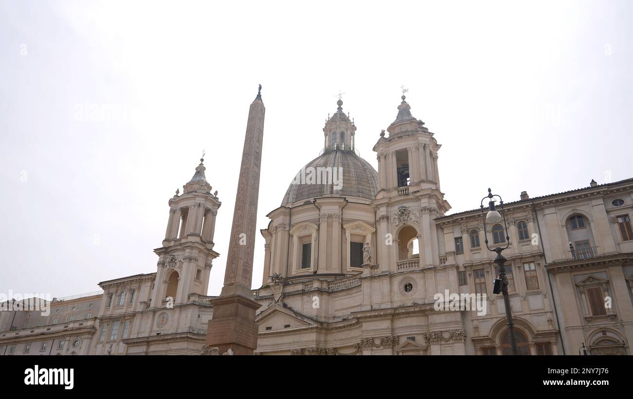 Italian town on a summer day. Action. Architecture of an old european ...