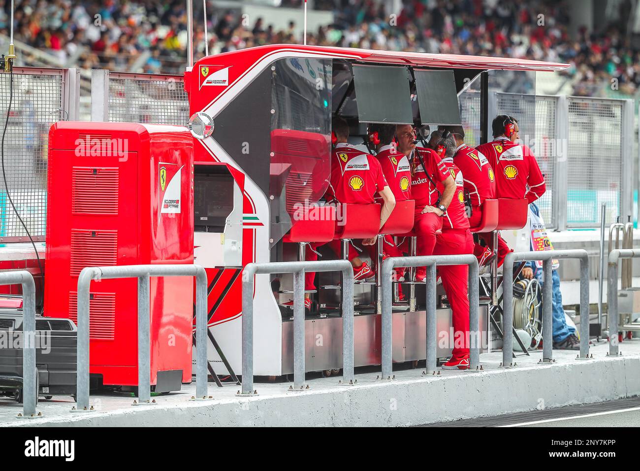 KUALA LUMPUR, - SEPTEMBER 30: Scuderia Ferrari piwall during the saturday's practice session of ...
