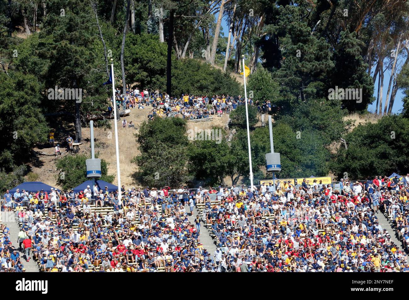 CAL Football fans watch the game from tightwad hill during the PAC 12 ...