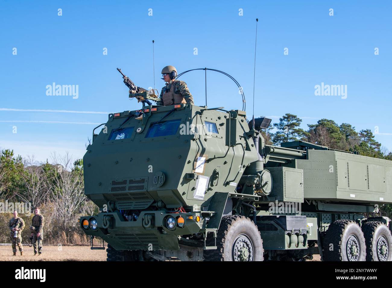 U.S. Marines, assigned to the 2nd Battalion, 10th Marines, drives a ...