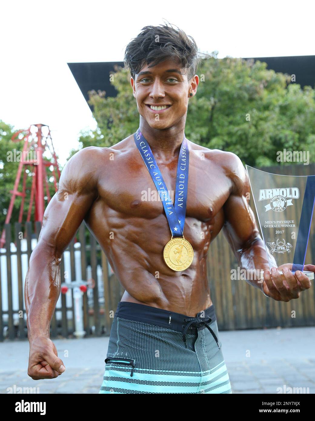 Florian Wolf, of Germany, wins the IFBB Amateur Mens Physique ...