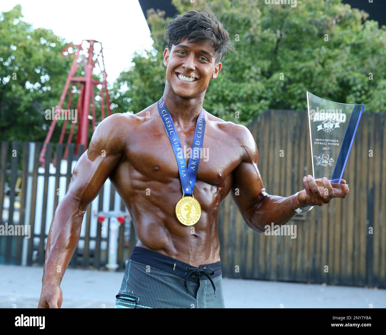 Florian Wolf, of Germany, wins the IFBB Amateur Mens Physique ...
