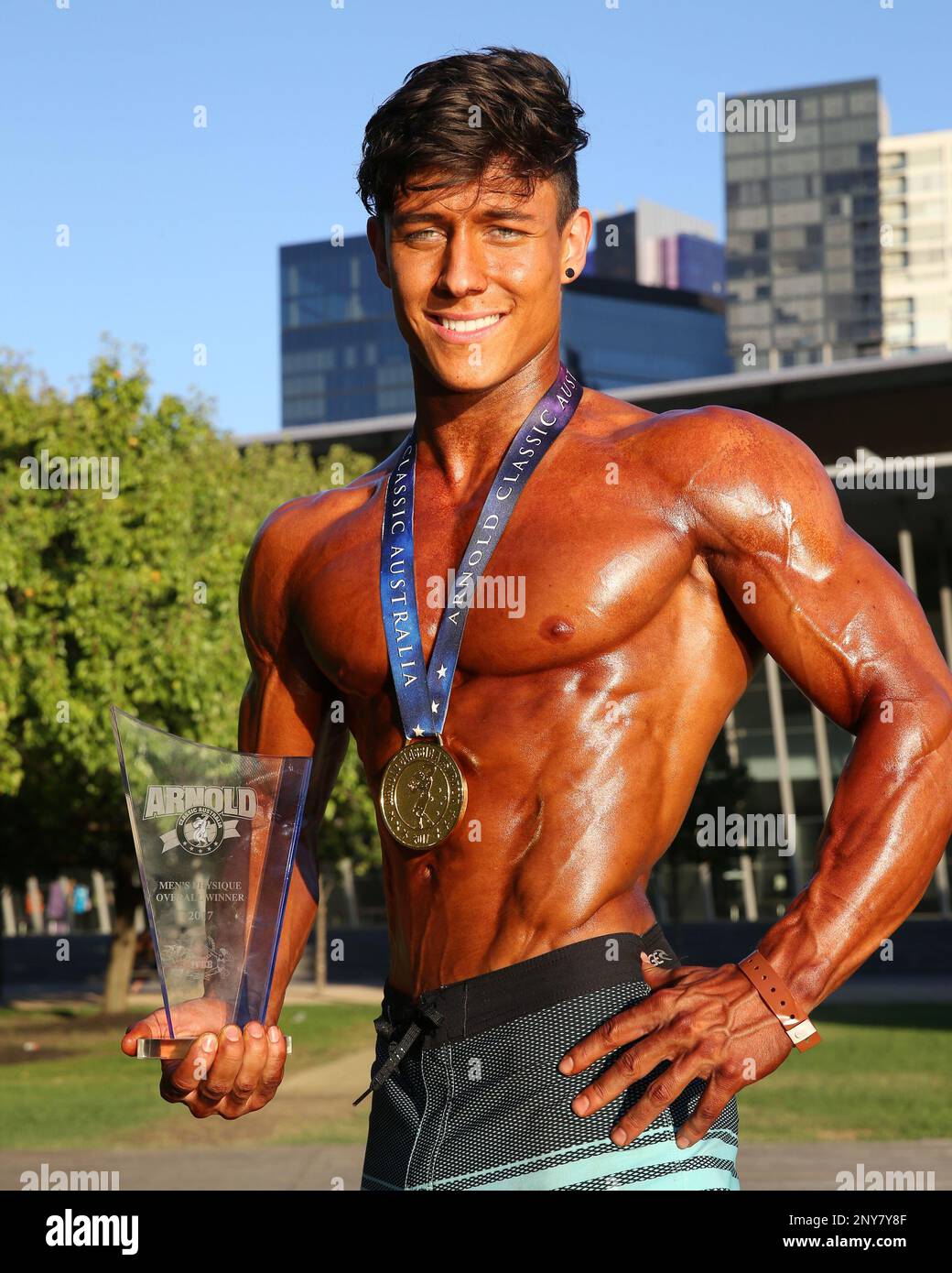 Florian Wolf, of Germany, wins the IFBB Amateur Mens Physique ...