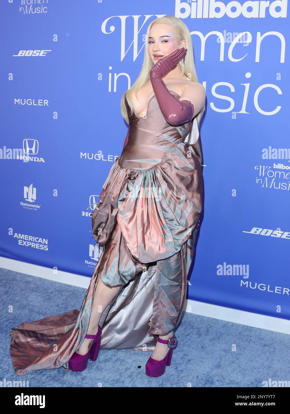 Kim Petras arrives at The 2023 Billboard Women in Music Awards held at ...