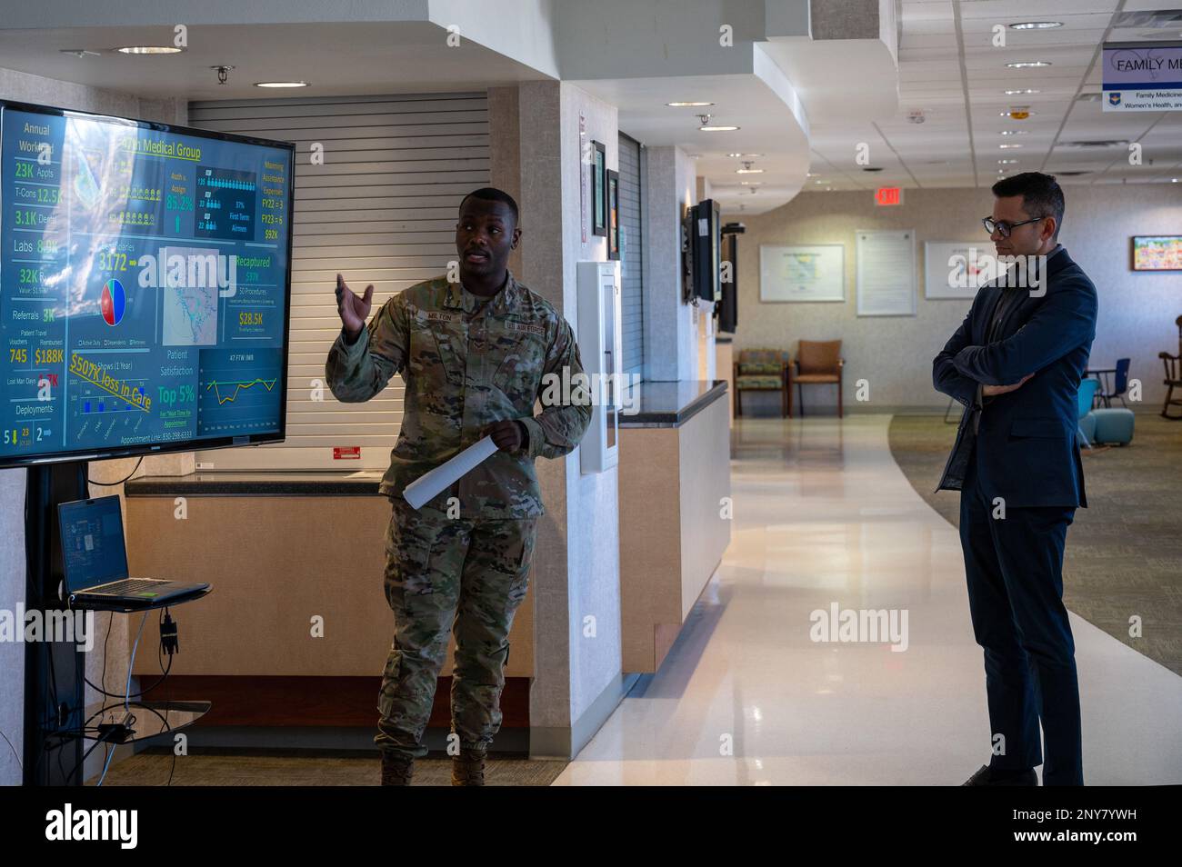 Members of Team XL discuss the Laughlin Air Force Base, Texas, mission ...