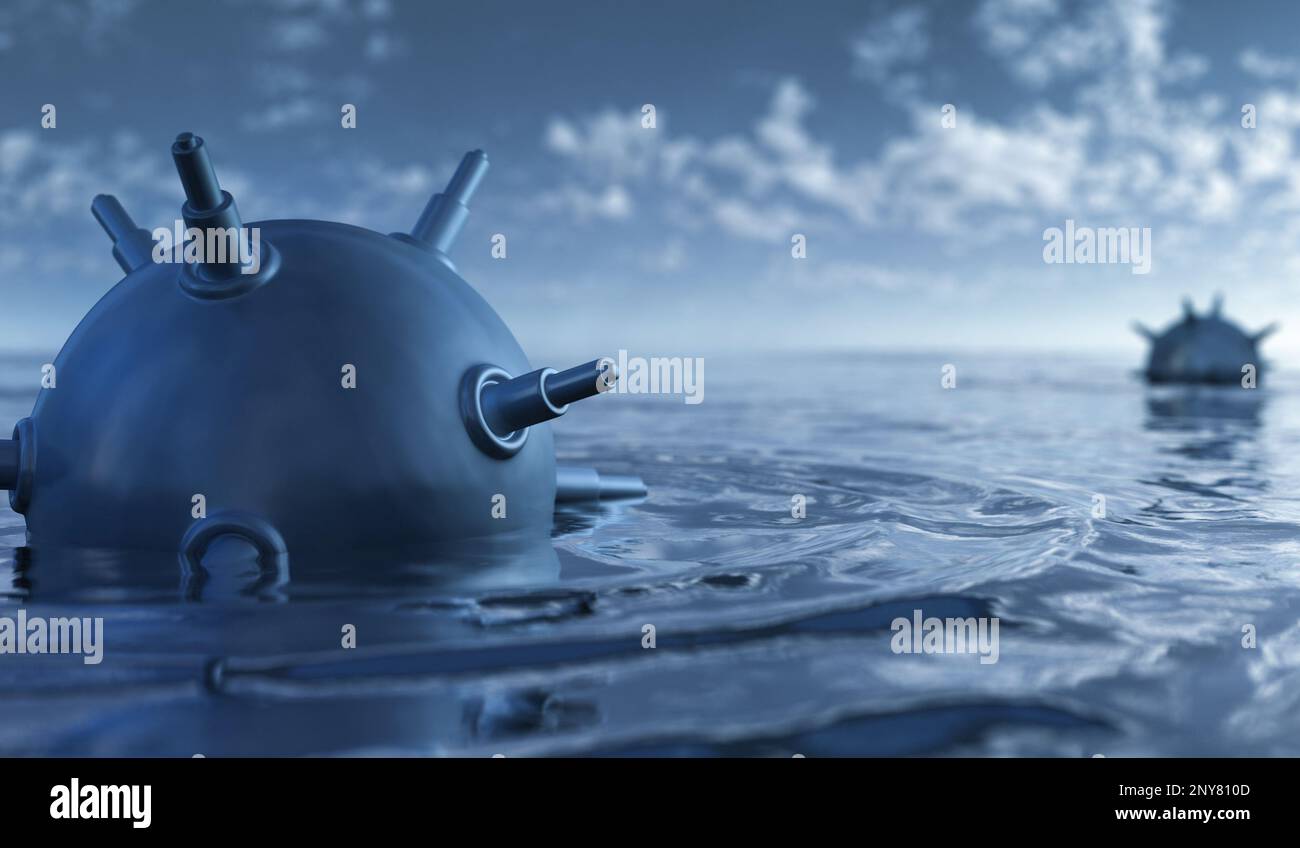 Sea mines underwater hi-res stock photography and images - Alamy