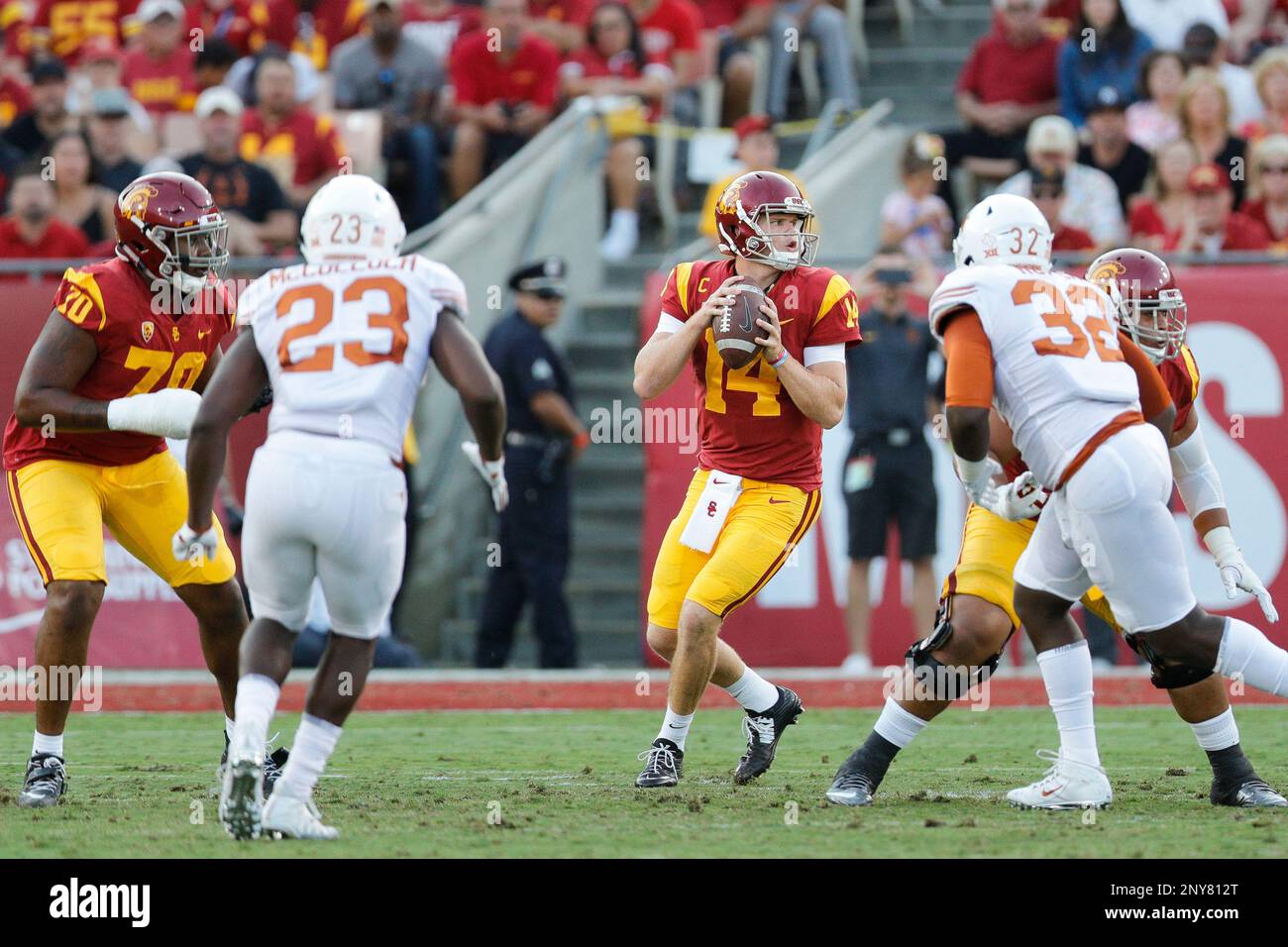 USC Trojans quarterback Sam Darnold (14) throws the ball during an NCAA ...