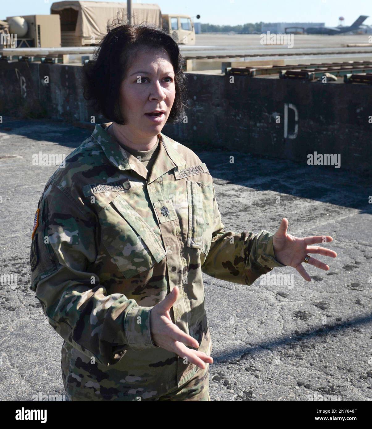 U.S. Army Lt. Col. Indira Rice Donegan, commander of the Fort Stewart ...