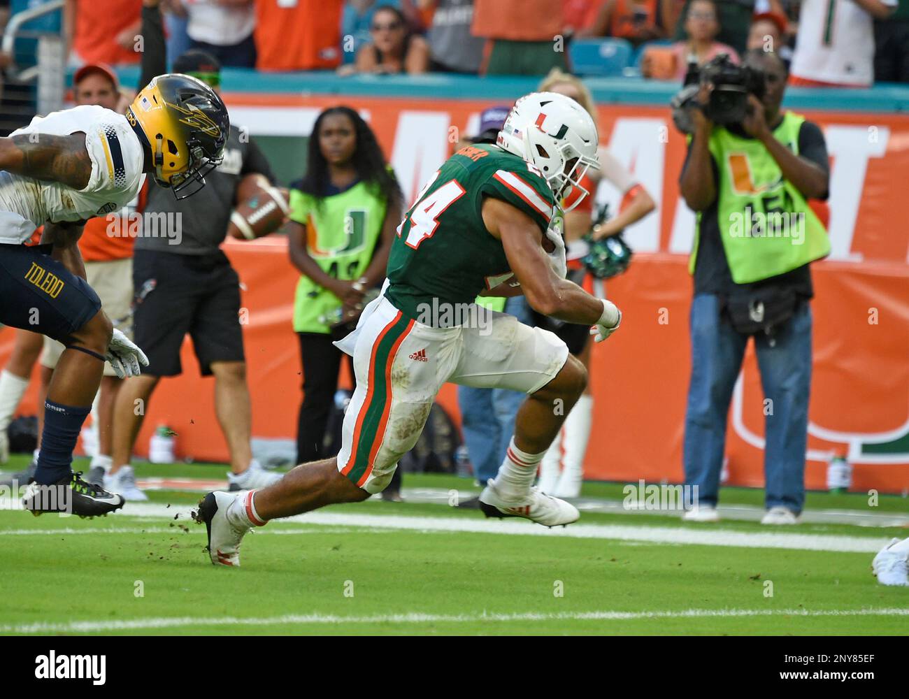 MIAMI GARDENS, FL - SEPTEMBER 23: University of Miami running back ...