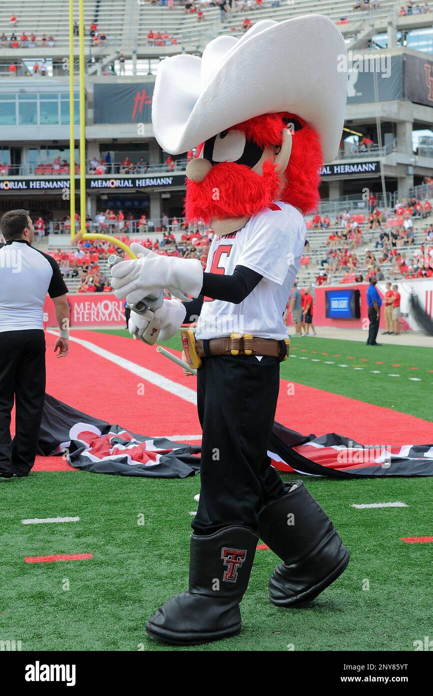 HOUSTON, TX - SEPTEMBER 23: Texas Tech mascot enters the field before ...