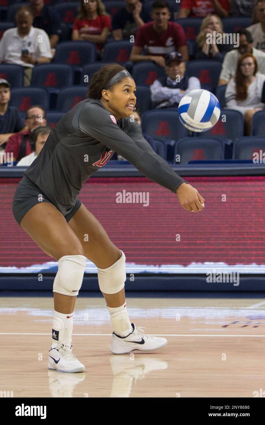 TUCSON, AZ - SEPTEMBER 23: Washington State Cougars outside hitter ...
