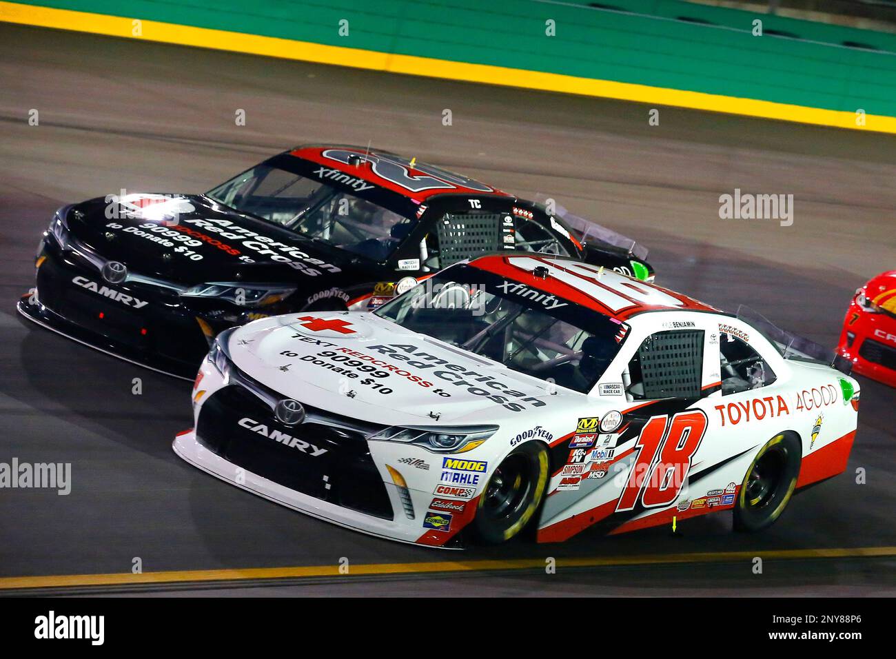 Kyle Benjamin (18) and Ryan Preece (20) during the NASCAR Xfinity ...