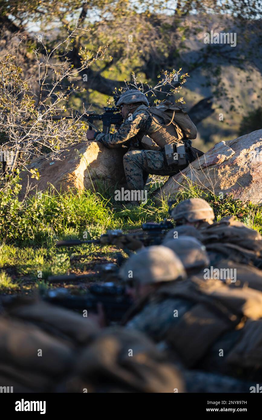U.S. Marines with Bravo Company, 1st Light Armored Reconnaissance Battalion, 1st Marine Division ...