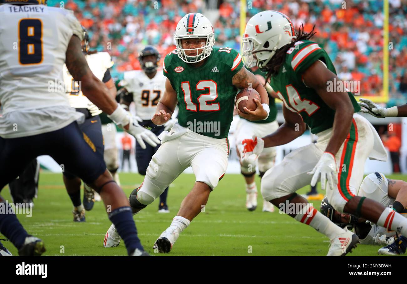 September 23, 2017: Miami Hurricanes quarterback Malik Rosier (12 ...