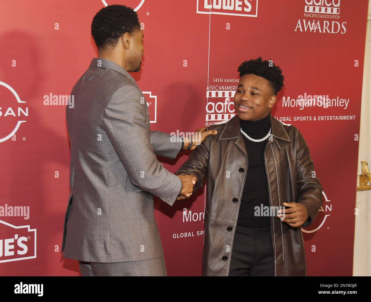 (L-R) Jay Ellis and Jalyn Hall at the 14th Annual AAFCA Awards held at ...