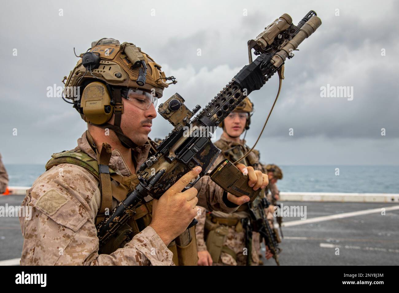 SOUTH CHINA SEA (Jan. 5, 2023) – A U.S. Marine with Maritime Raid Force, 13th Marine ...
