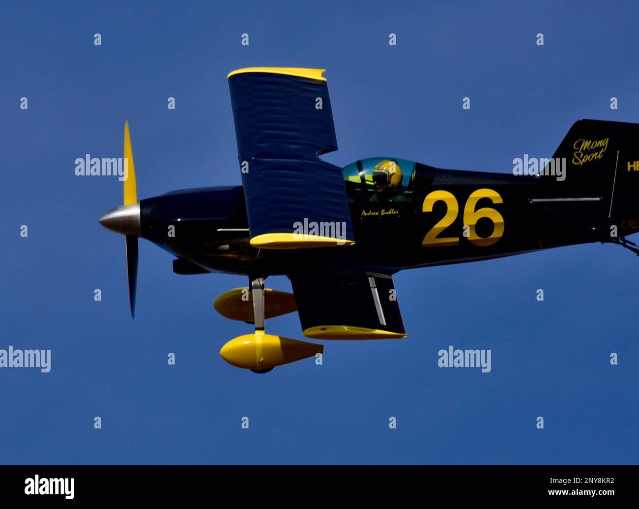 Biplane silver race hi-res stock photography and images - Alamy