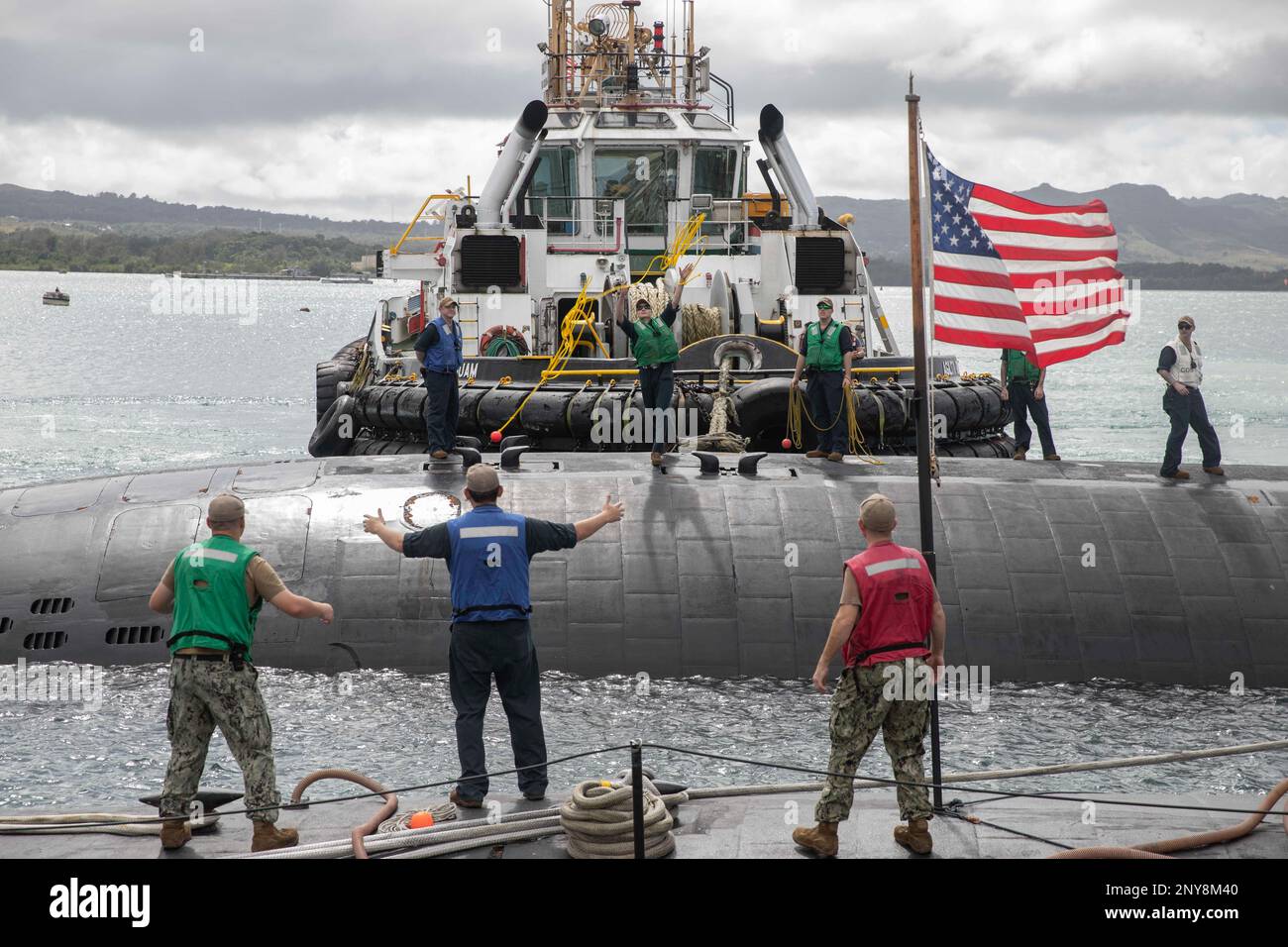 POLARIS POINT, Guam (Jan. 9, 2023) Sailors aboard the Los Angeles-class ...