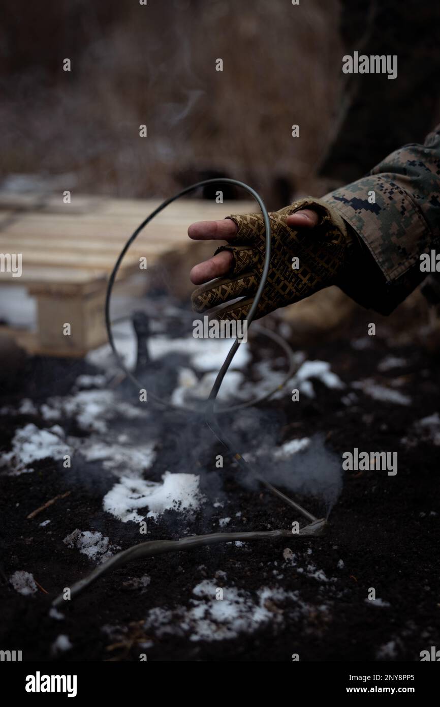 U.S. Marines with 3d Battalion, 4th Marines, rehearse calculating a ...