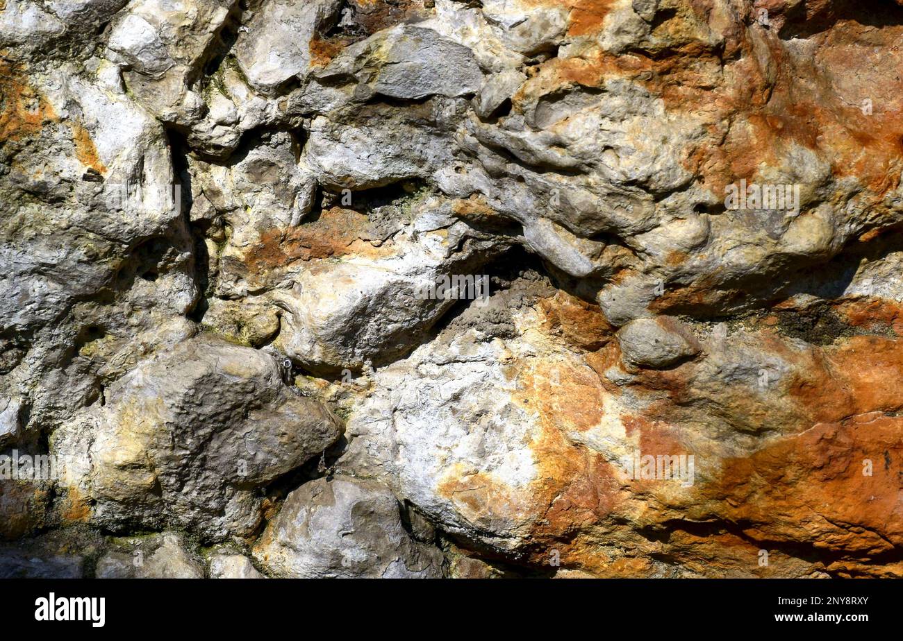 brown and gray stone detail with rustic rough layered split surface and ...