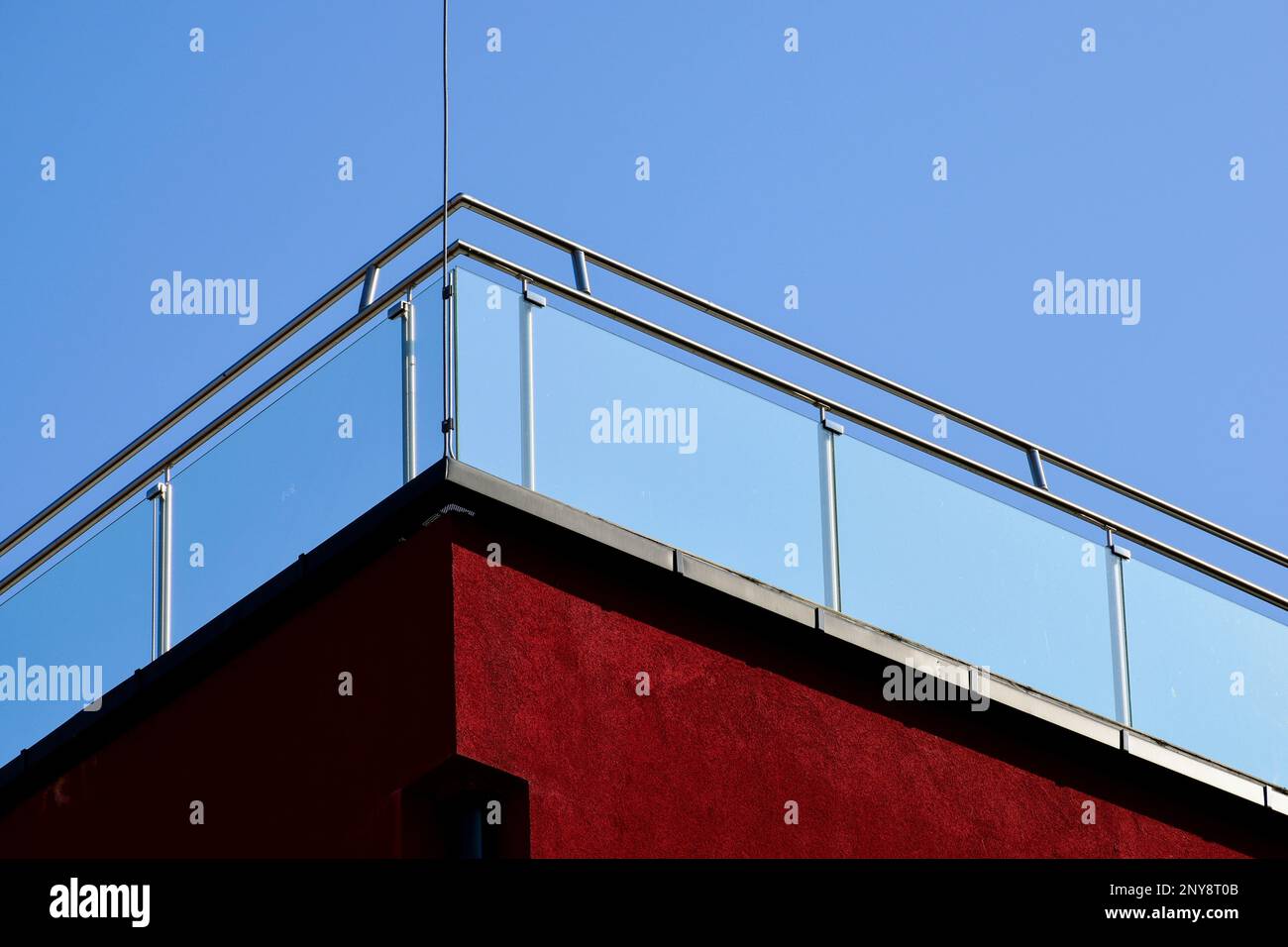 tempered laminated glass balcony balustrade. stainless steel pipe guard ...