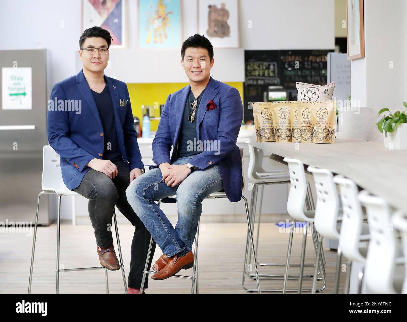 Co- founders of The Golden Duck, Mr Jonathen Shen (left) and Mr ...
