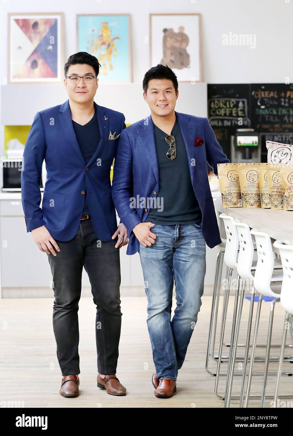 Co- founders of The Golden Duck, Mr Jonathen Shen (left) and Mr ...