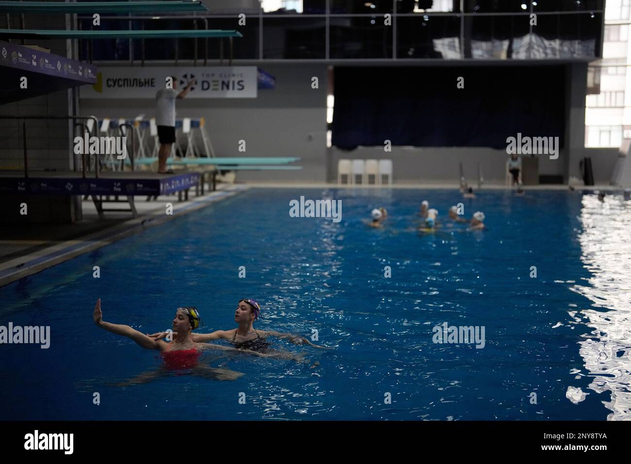 Ukrainian sisters Maryna, right, and Vladyslava Aleksiiva perform ...