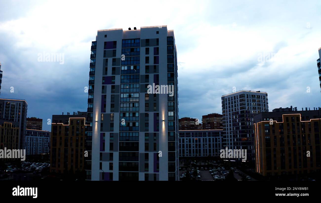 Digital animation view tall buildings hi-res stock photography and ...
