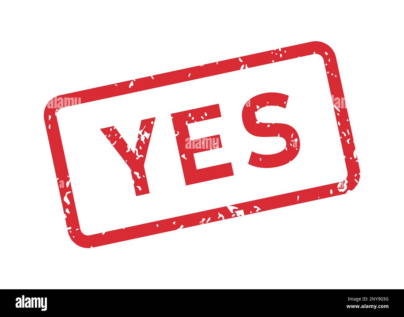 Grunge red Yes word rubber stamp. Yes sign sticker set. Grunge vintage ...