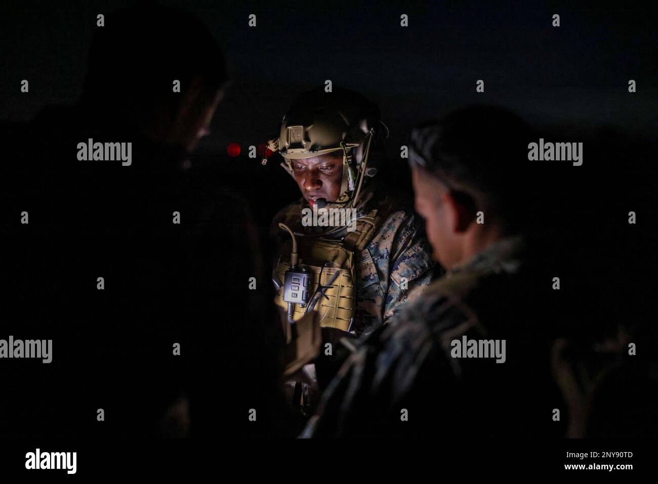 U.S. Marine Corps Gunnery Sgt. Terrance Bowens, an infantry unit leader ...