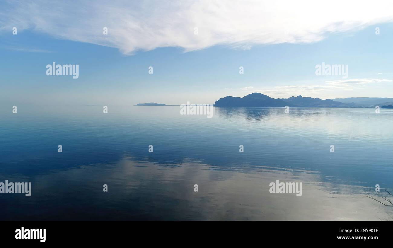 Drone flying close surface calm hi-res stock photography and images - Alamy