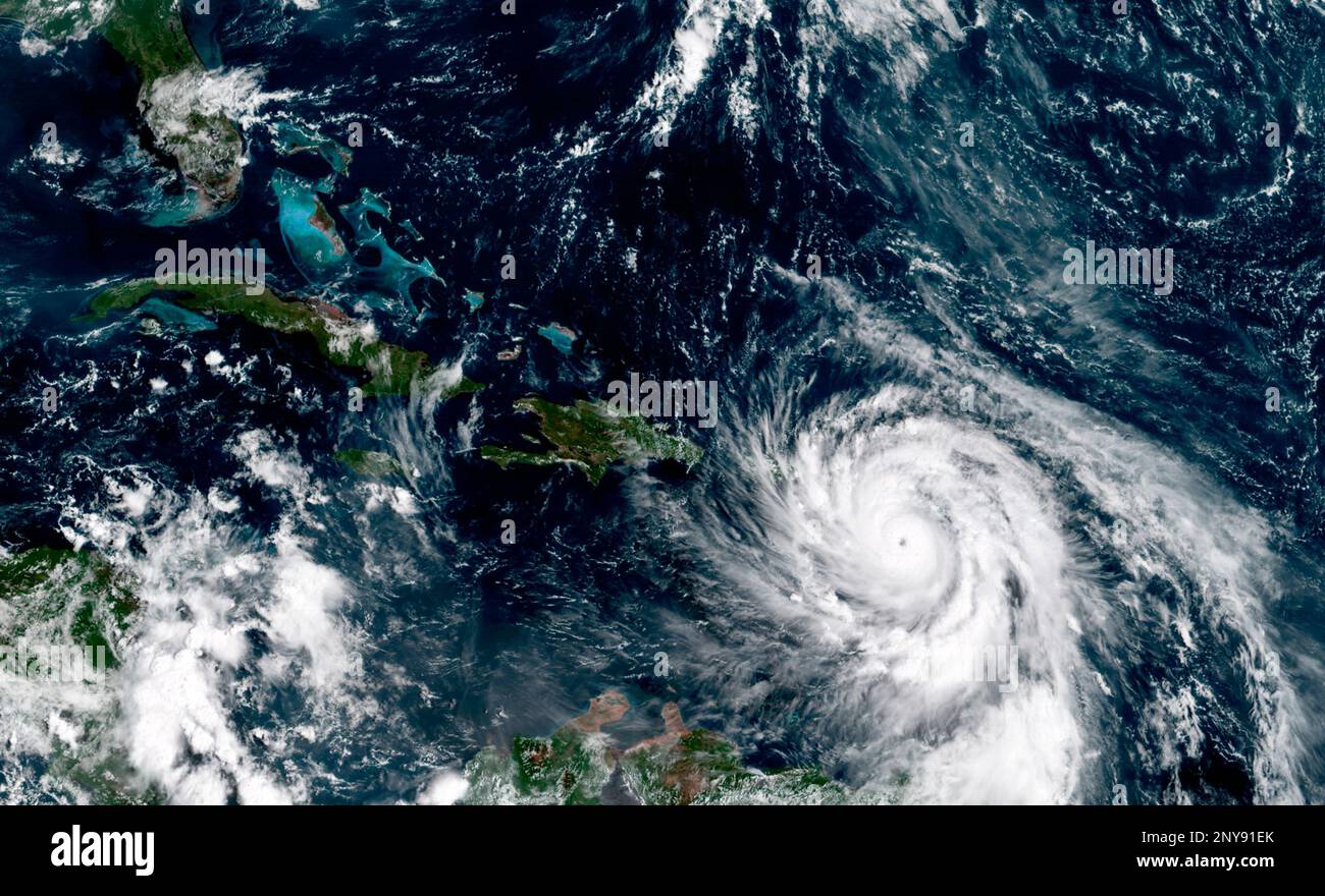 This, GOES-16 satellite image taken Tuesday, Sept. 19, 2017, at 14:45 ...