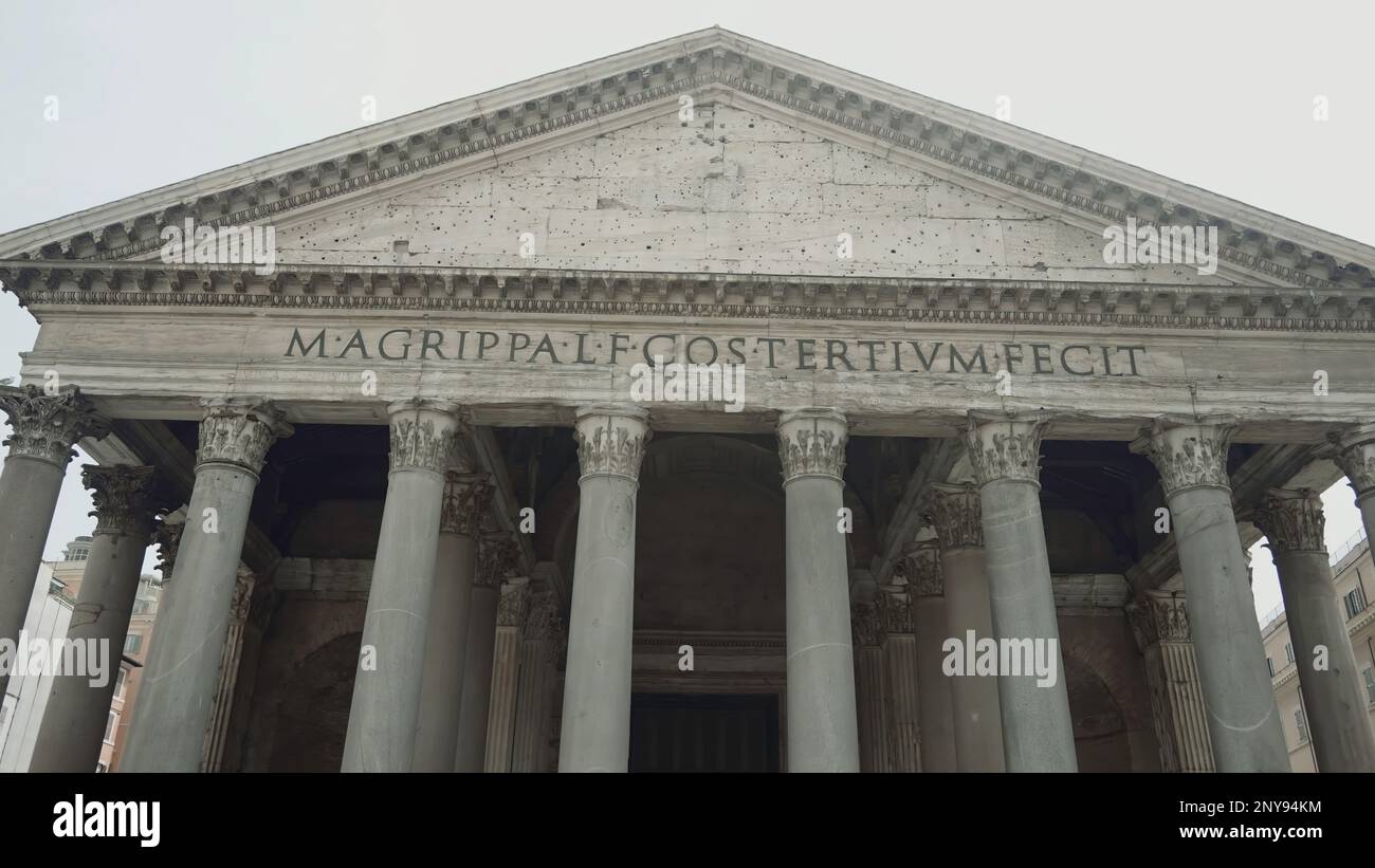 Italy, Rome - August 30, 2022: Ancient building of Roman temple. Action ...