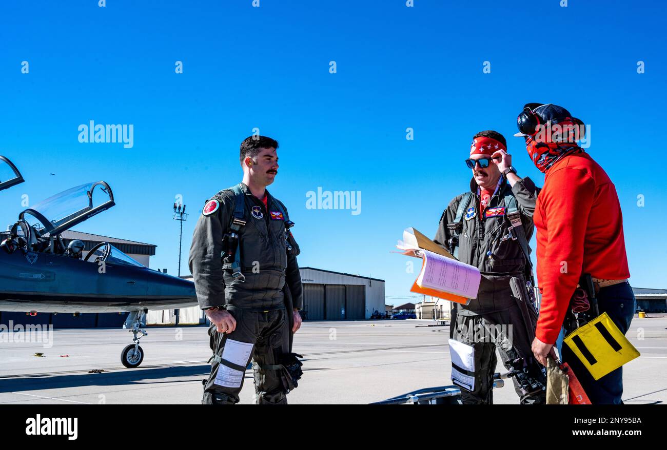 U.S. Air Force Capt. Garrett Green (left), 87th Flying Training ...