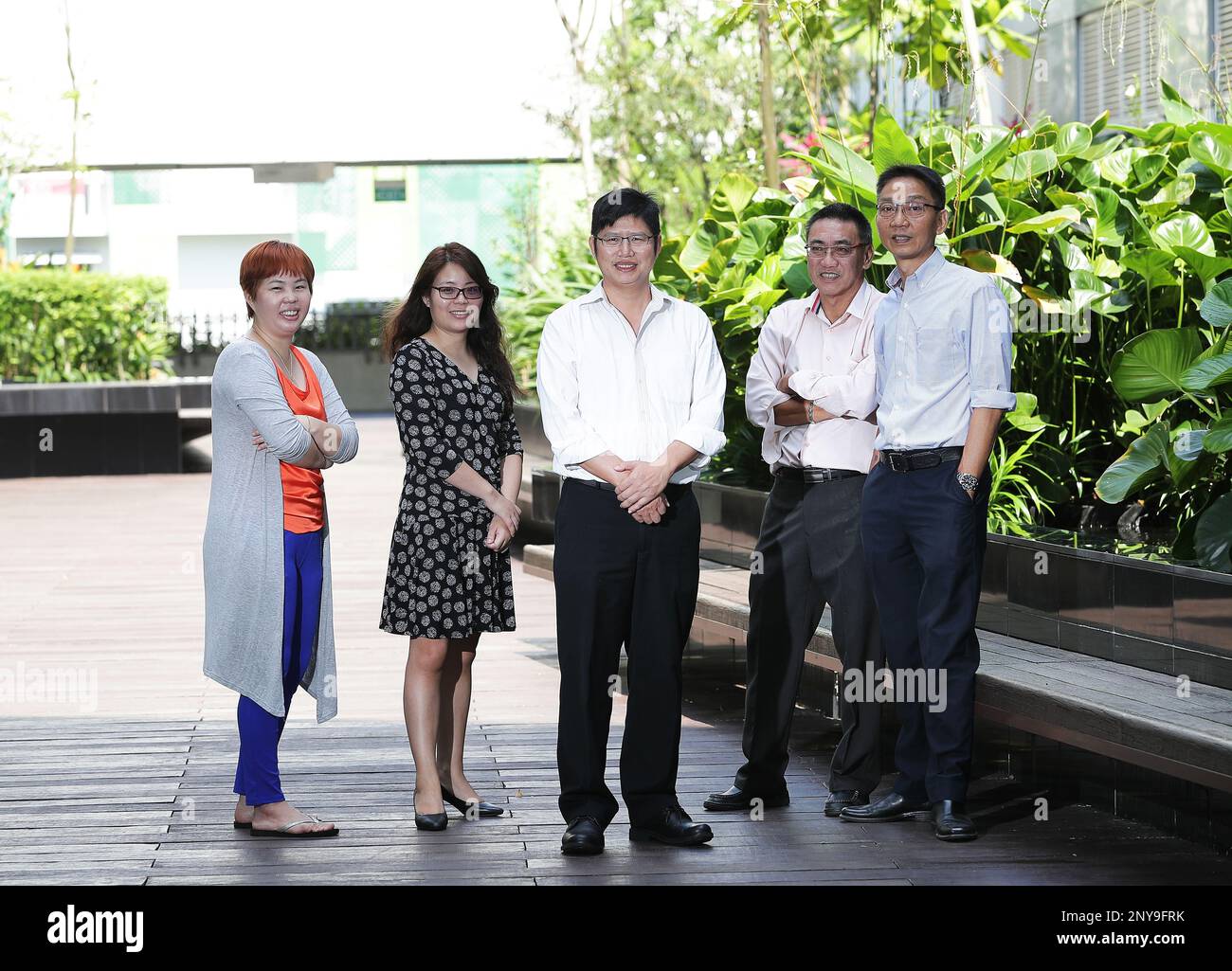 (from left) Ace Water's deputy manager of finance and accounts Sharon ...