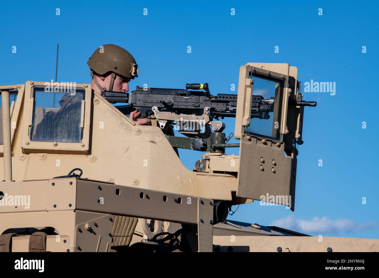 A U.S. Marine with the 2nd Battalion, 10th Marines provides overwatch ...