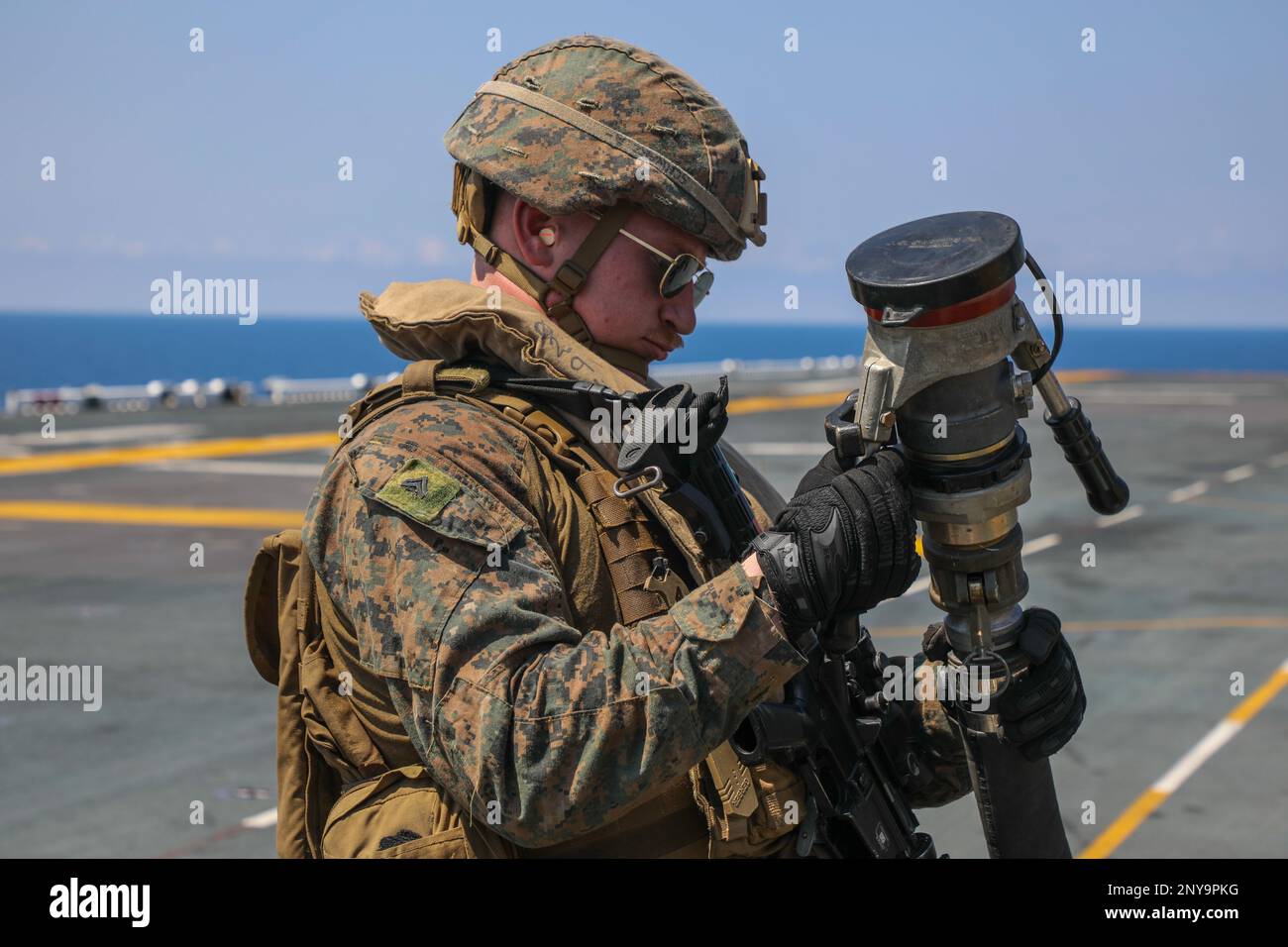 NATUNA SEA (Jan. 16, 2023) - U.S. Marine Corps Cpl. Ben Schwarz, an ...