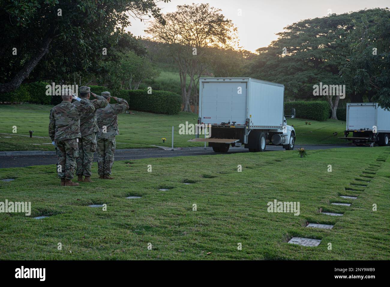 Members of the Defense POW/MIA Accounting Agency (DPAA) participate in ...