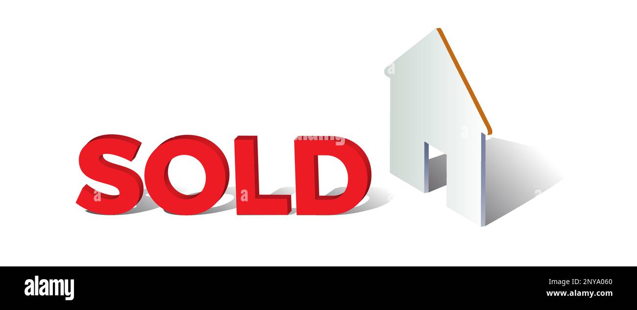 Sold house. Vector logo and sign Stock Vector Image & Art - Alamy