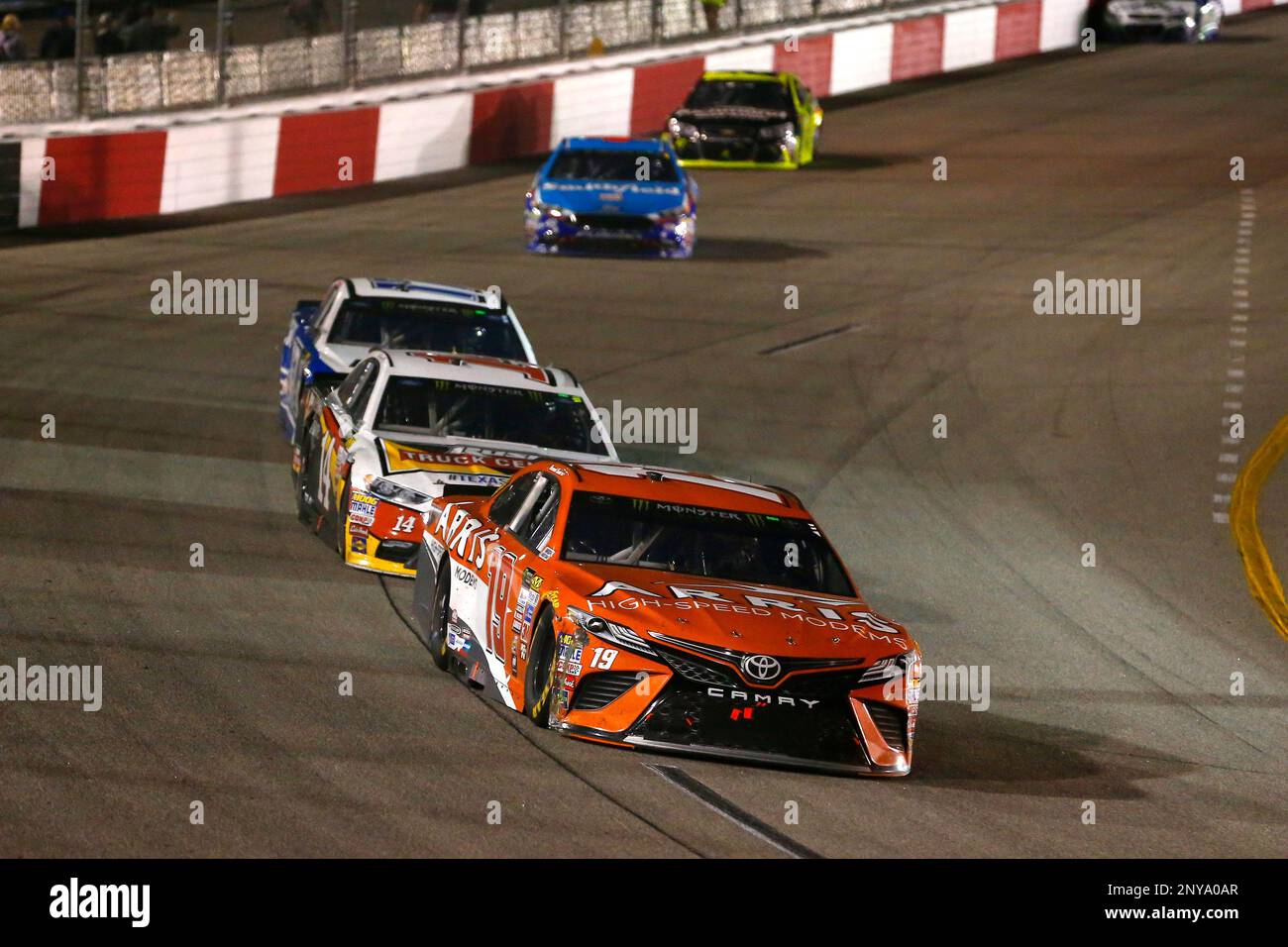 Daniel Suarez (19) and Clint Bowyer (14) during the NASCAR Federated ...