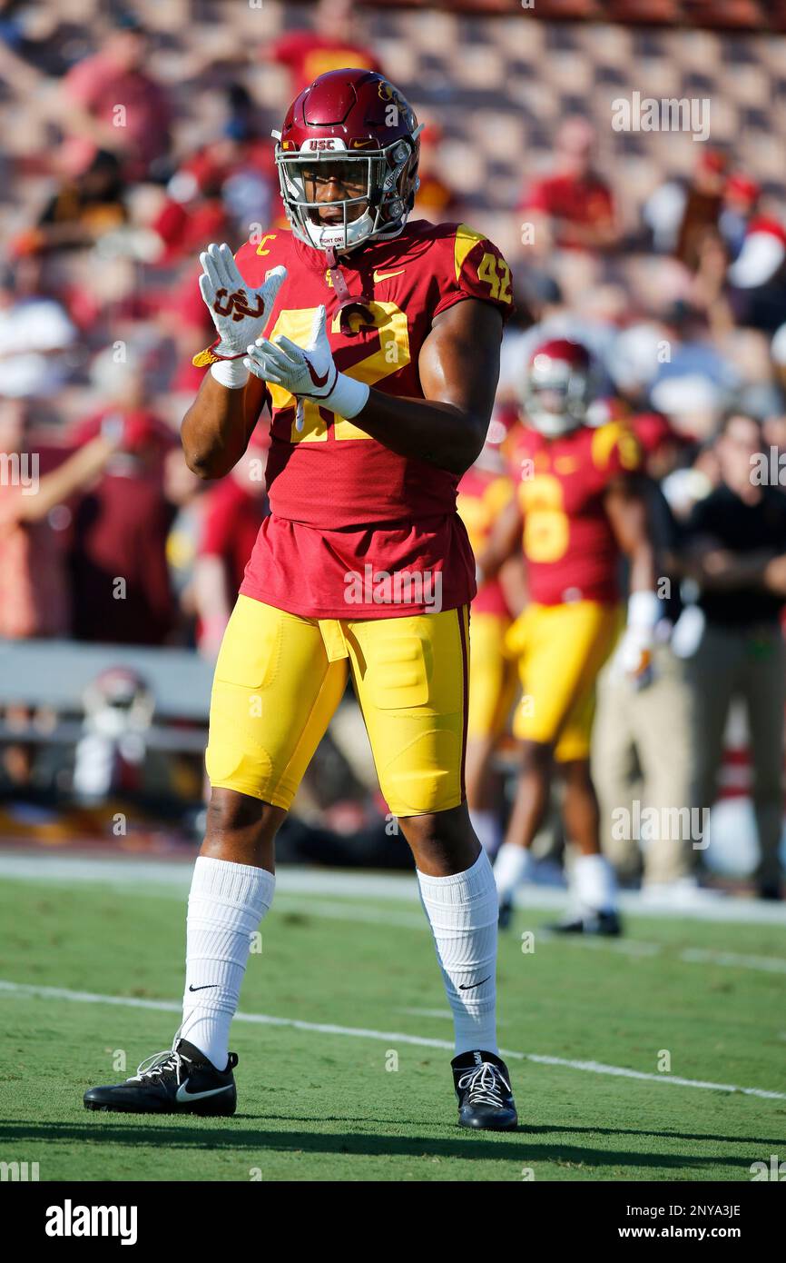 September 09, 2017 USC Trojans linebacker Uchenna Nwosu #42 in action ...