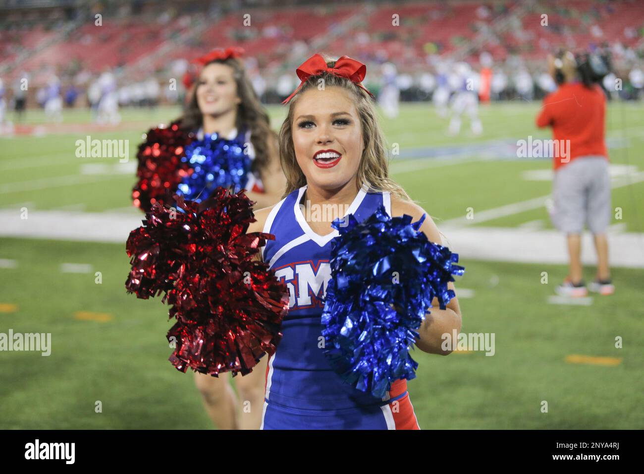 DALLAS, TX - SEPTEMBER 09: SMU cheerleader performs during the game ...