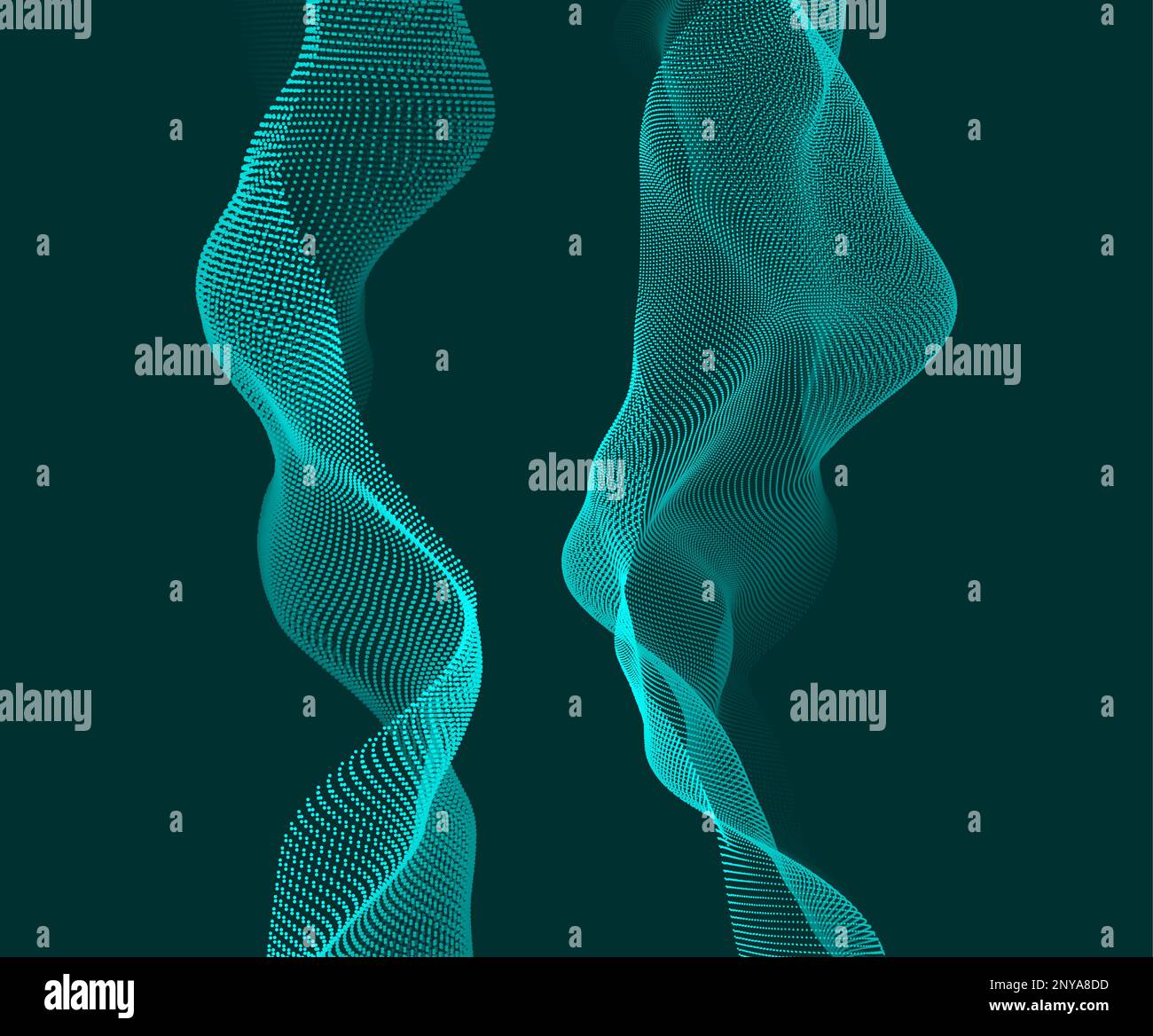 Wave background. Abstract vector illustration. 3d technology style ...
