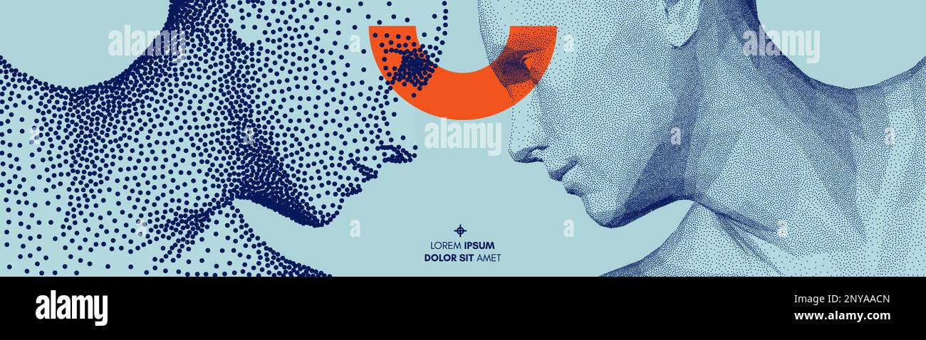 Visual contact. Two opponents facing each other. People talk face to ...