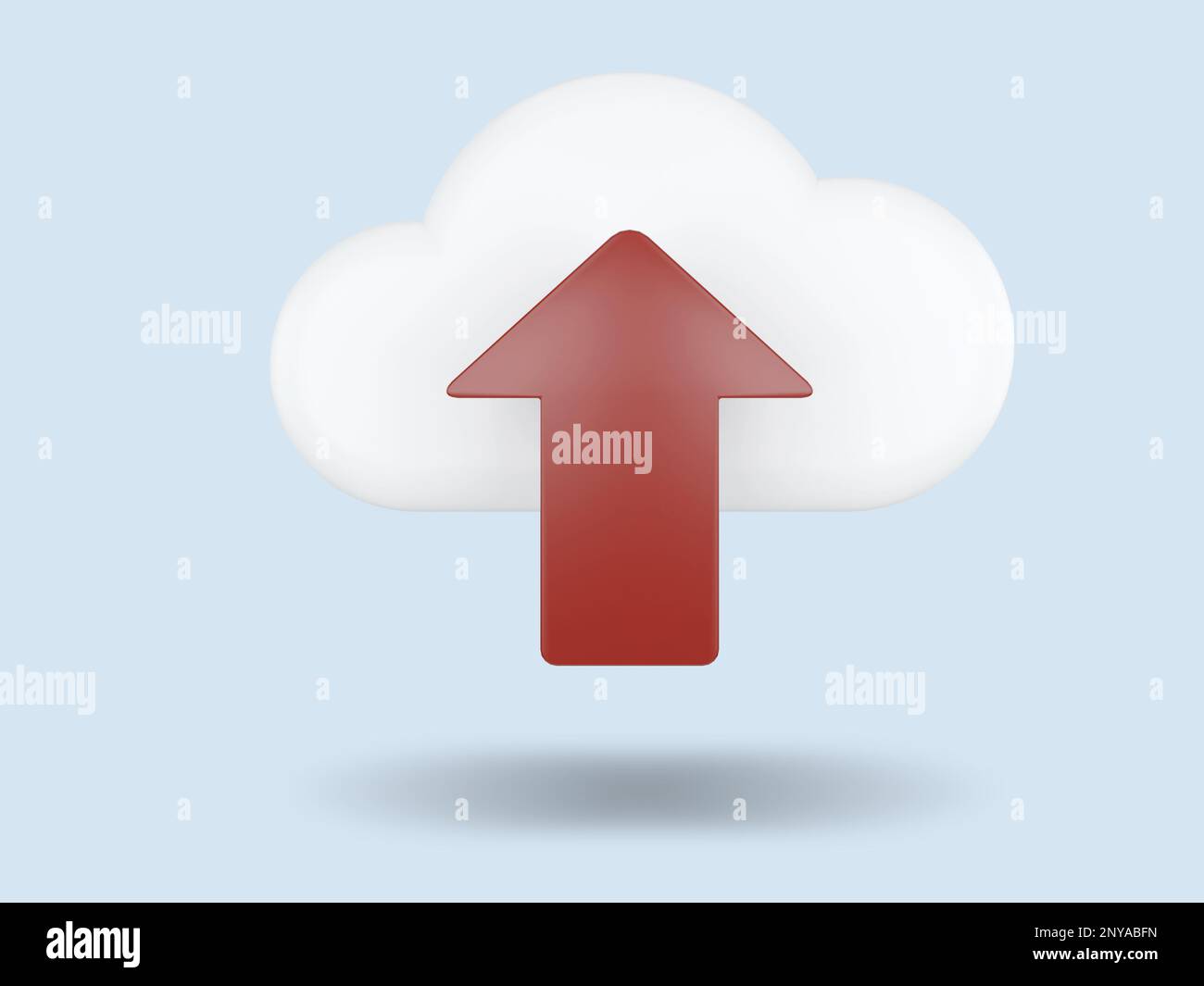 Upload. Cloud Computing Concept. 3D render illustration Stock Photo - Alamy